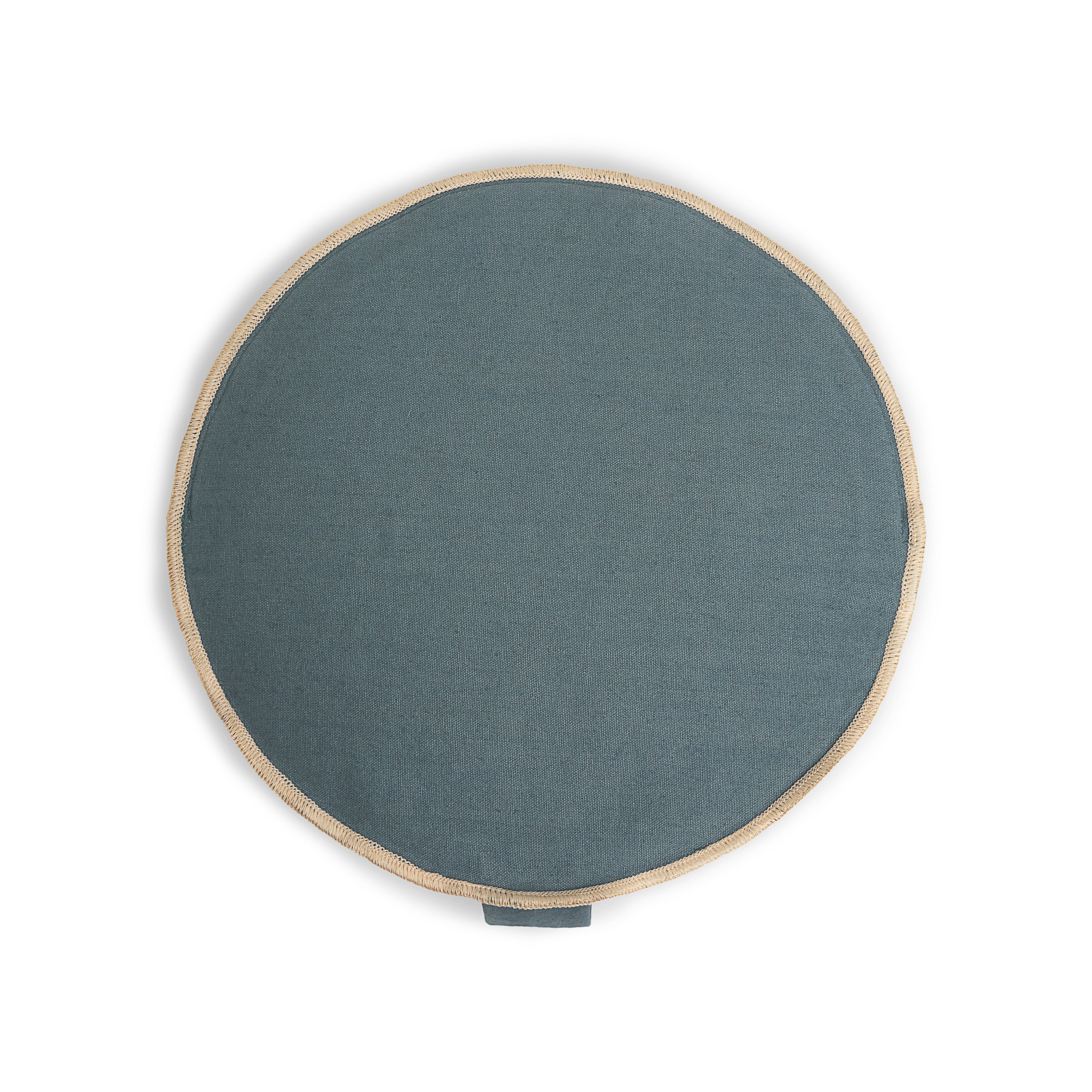 Organic Round Meditation Cushion Zafu | ocean | by renoo