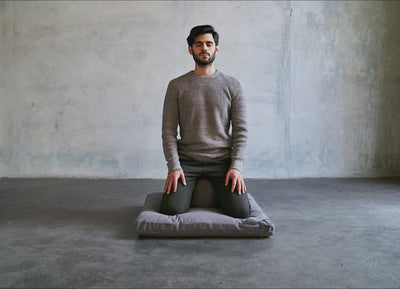 Organic Round Meditation Cushion Zafu | dune | by renoo
